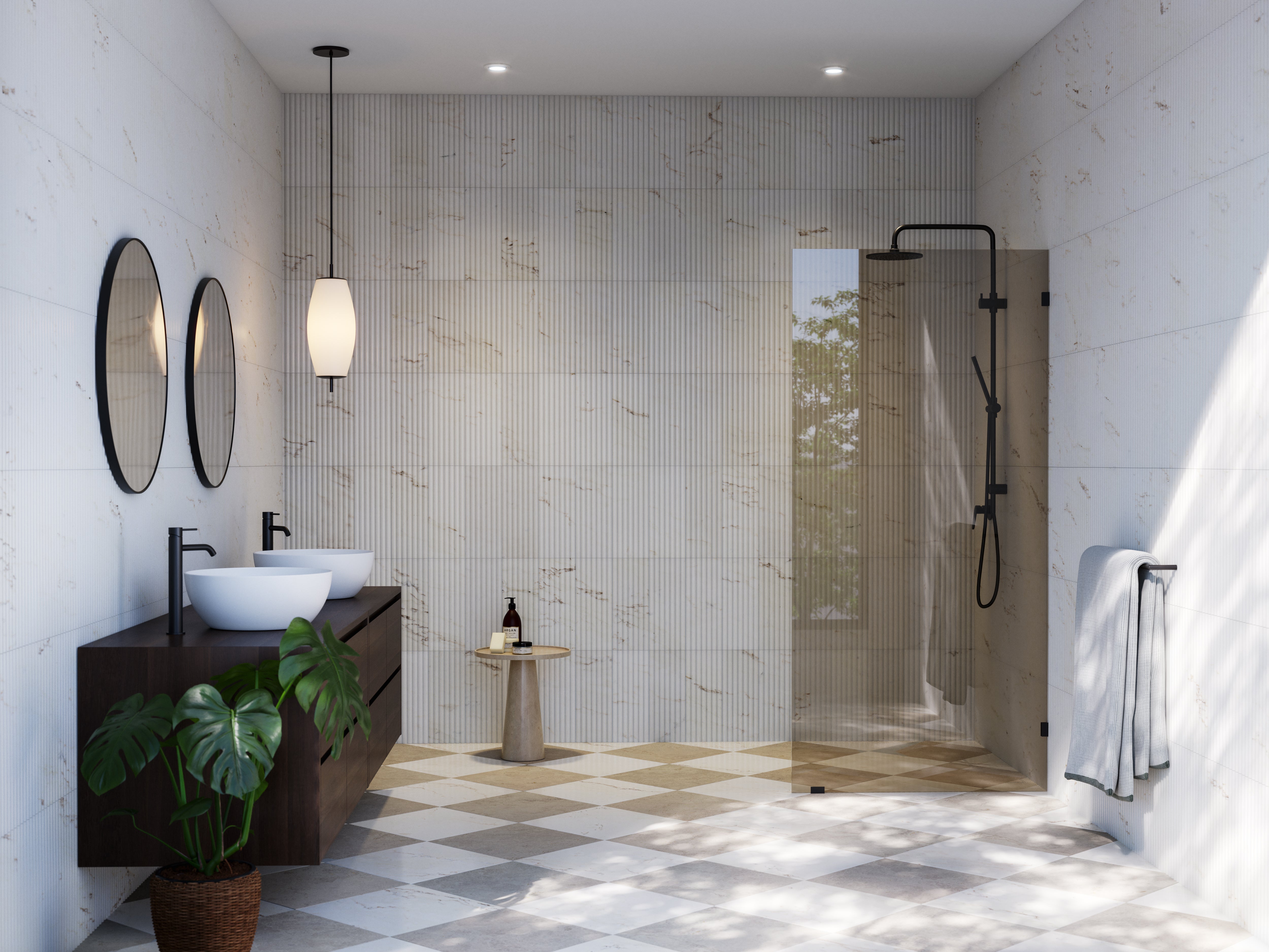 Fixed Shower Screens - Bronze Tinted – Future Glass