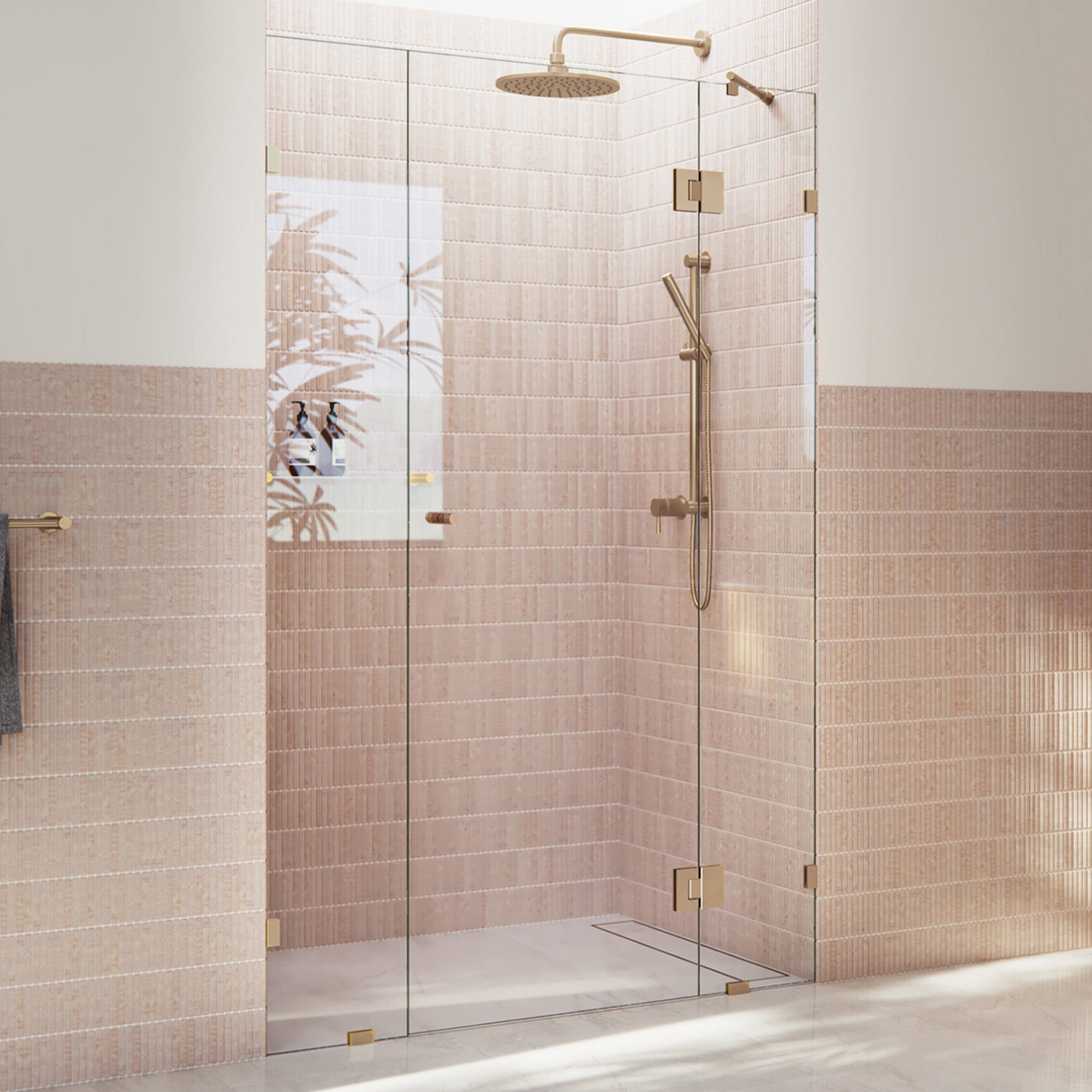 Central Hinged Shower Screen | 2M to 2.5M – Future Glass