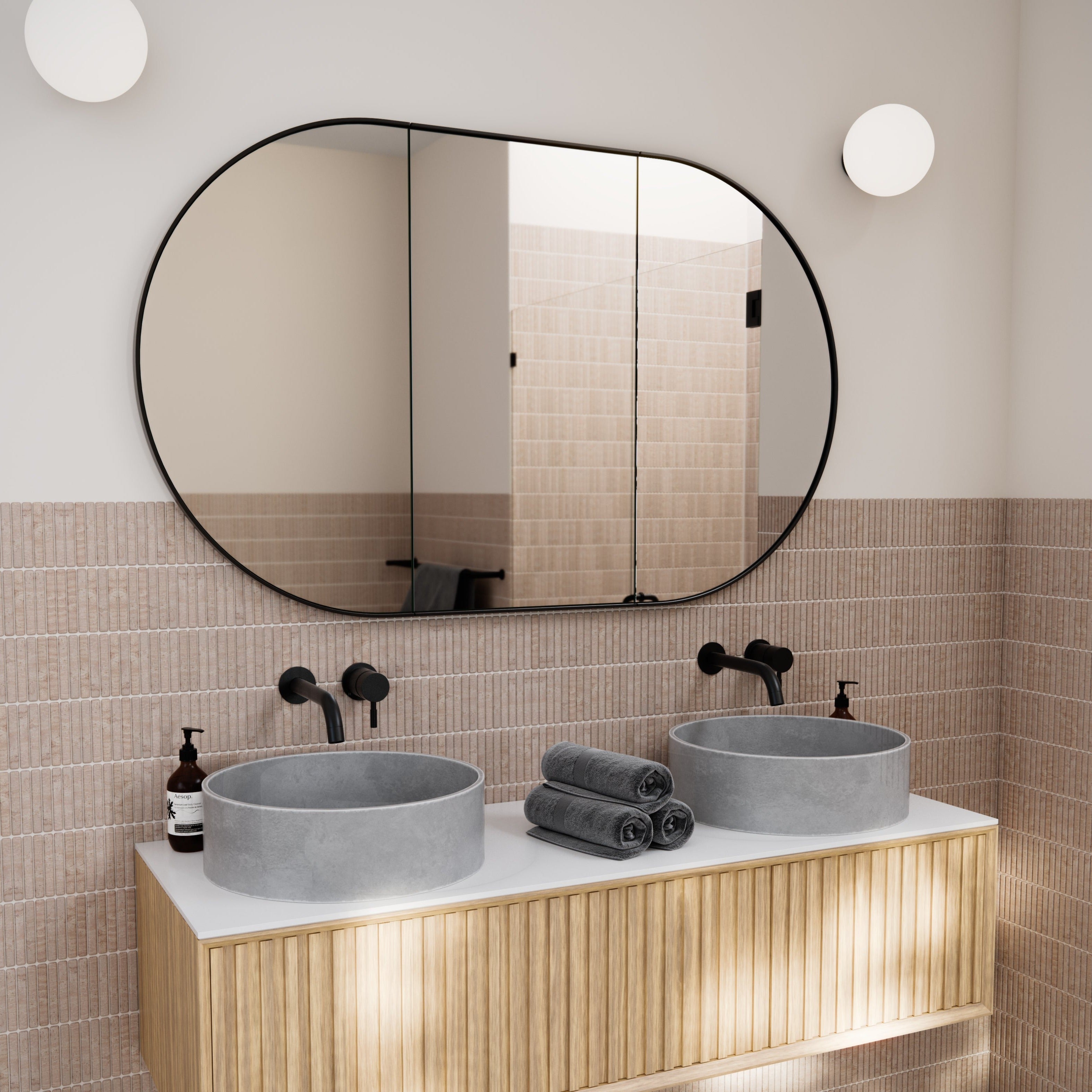 Nia Pill Mirror Cabinet | 760 x 1200 – Future Glass
