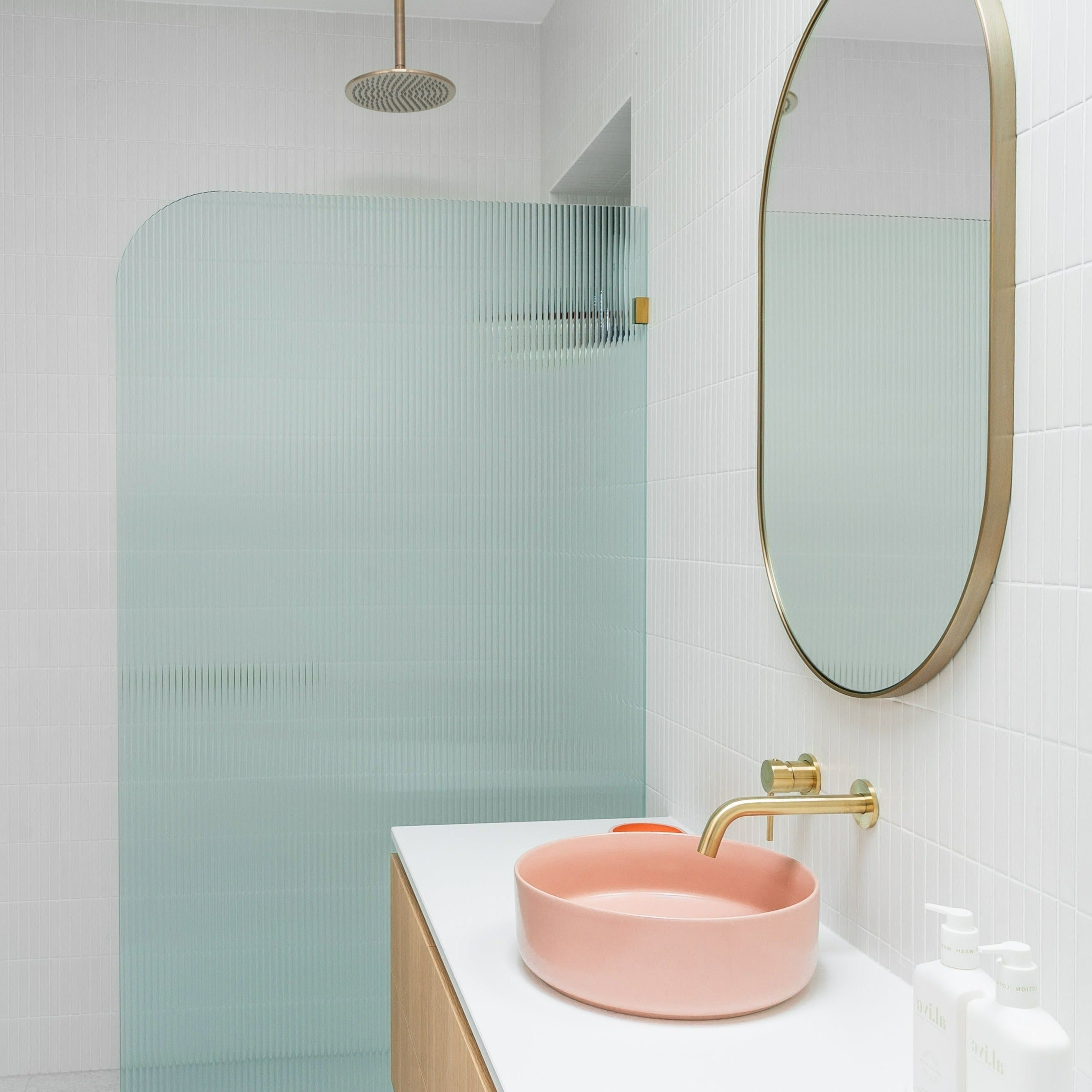 Fluted Radius Shower Screens - Right – Future Glass